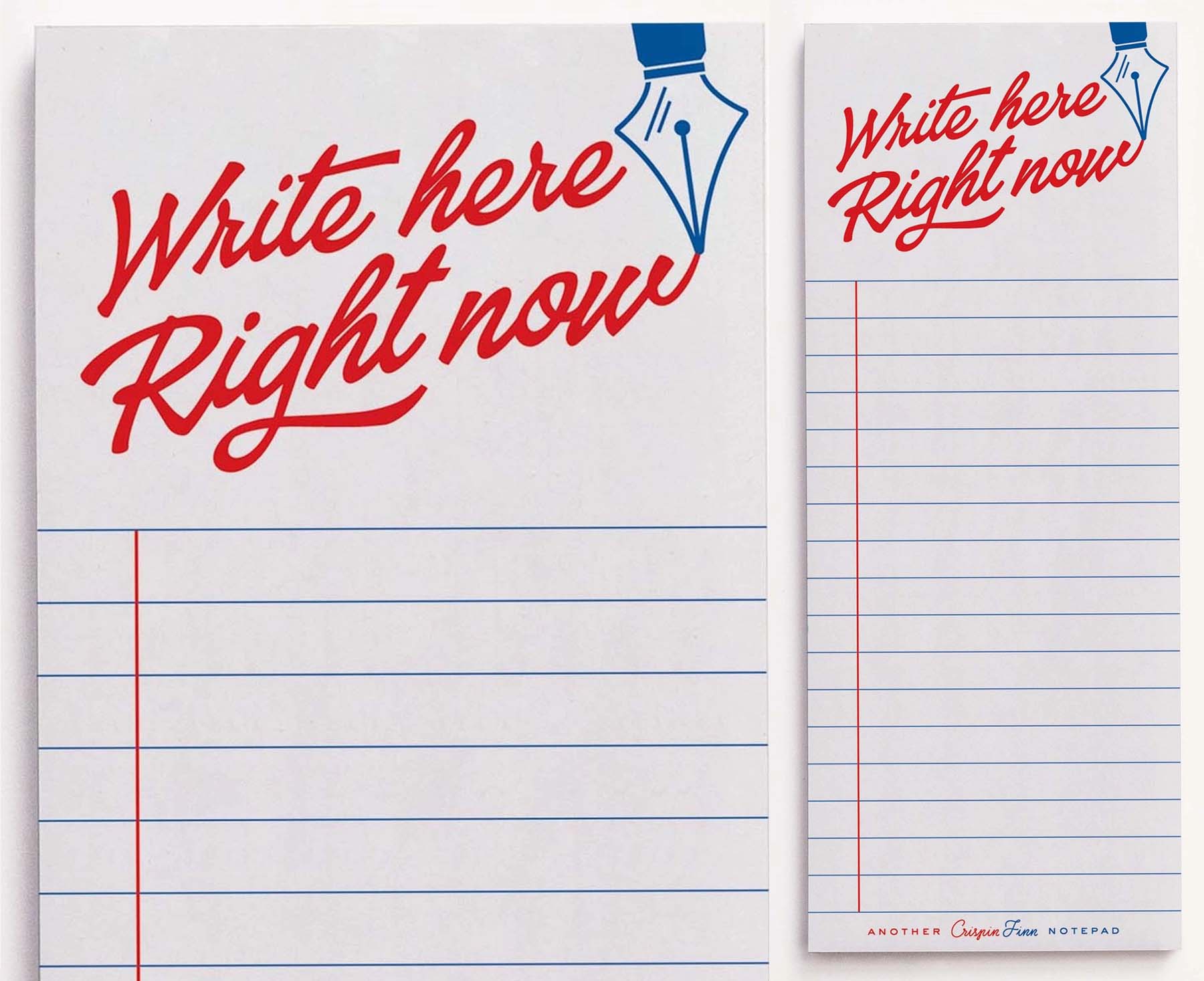 Write Here Right Now Notepad – The Letter Arty
