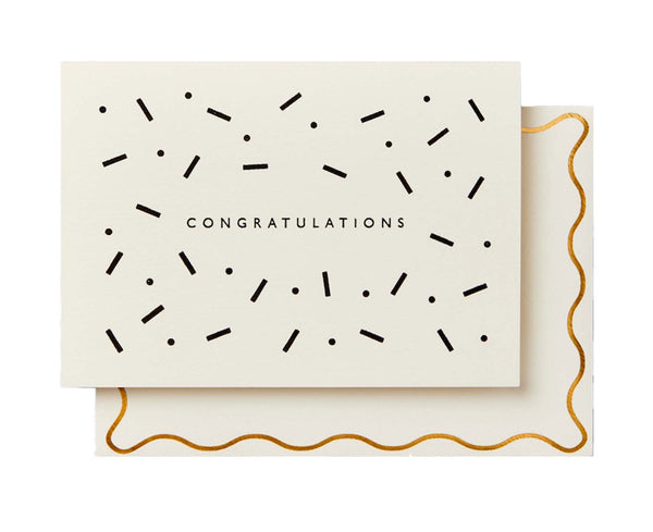Handprinted Confetti Congratulations Card – The Letter Arty
